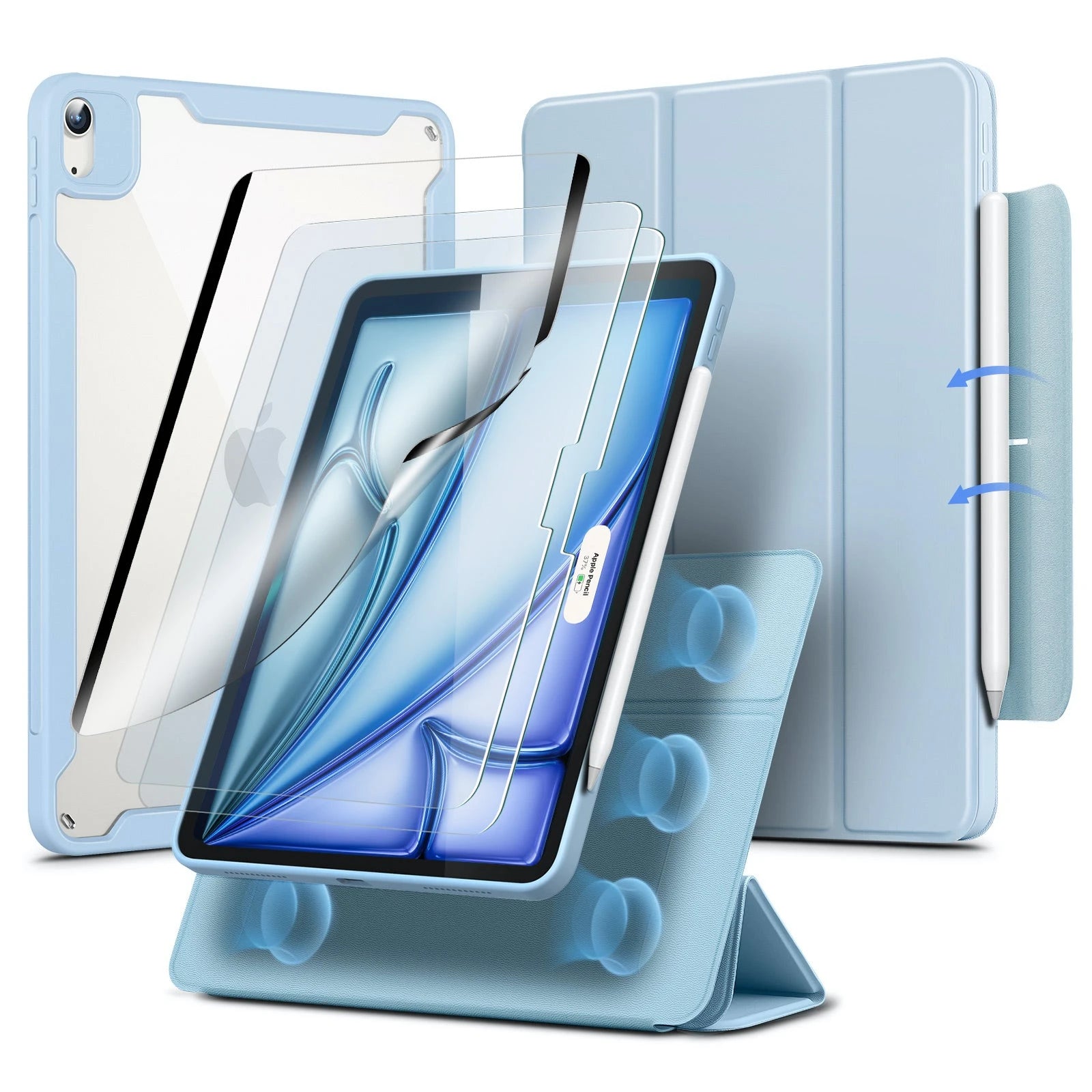 Sky Blue IPad Air 11 inch Case M2 With HD Screen Protector ESR Rebound sky-blue-ipad-air-11-inch-case-m2-with-hd-screen-protector-esr-rebound