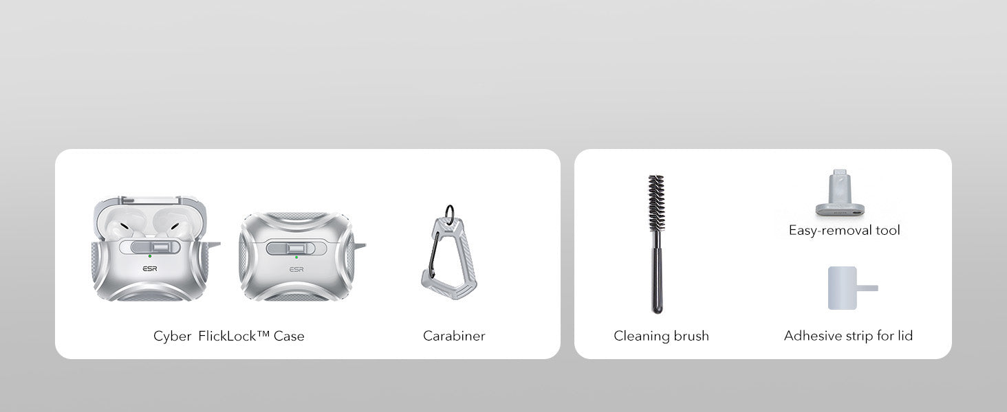 Orange Charging Case for AirPods Pro 3 with Drop-Proof Lock |ESR Cyber