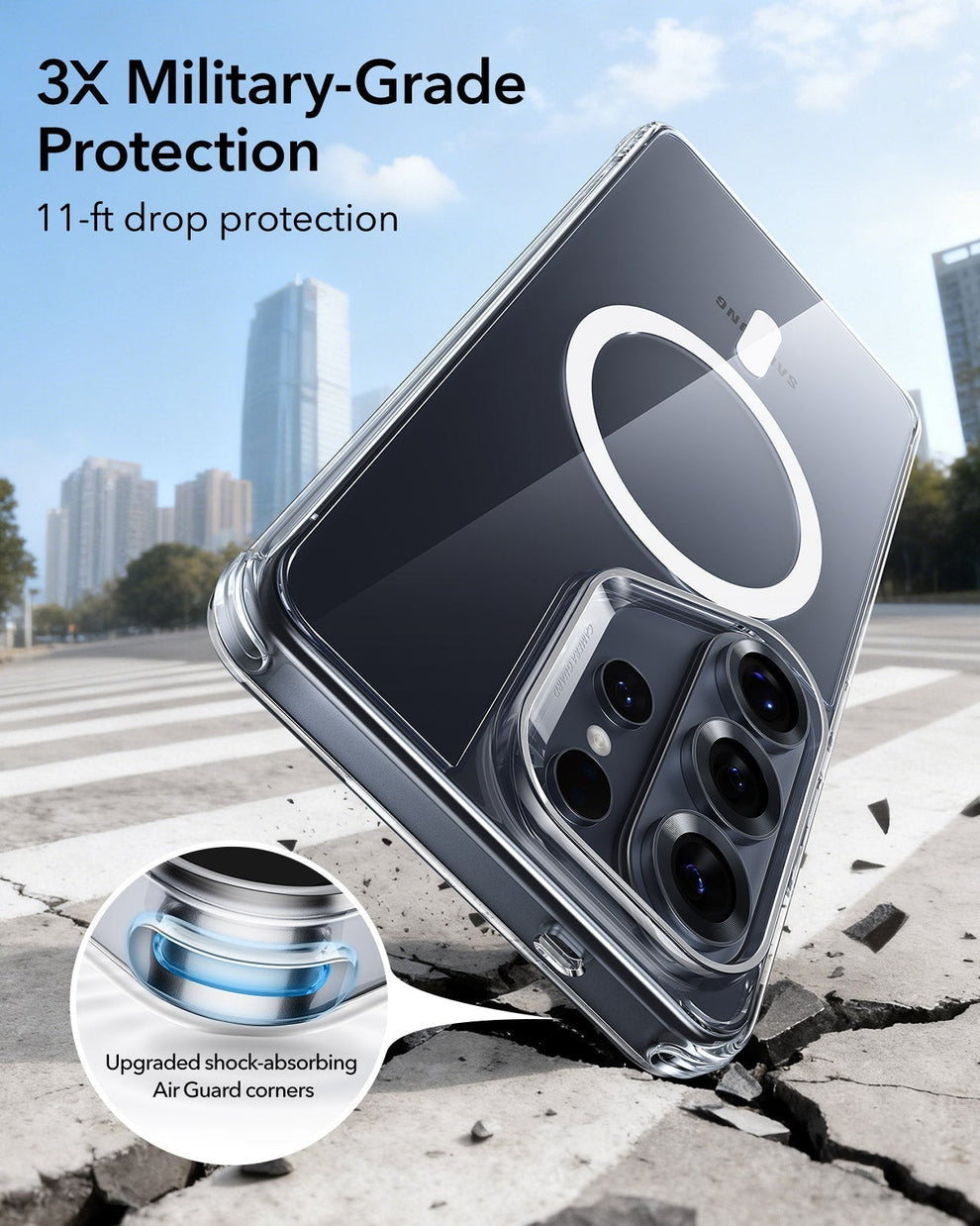 Clear Samsung Galaxy S26 Ultra MagSafe Hybrid Cell Phone Case | ESR