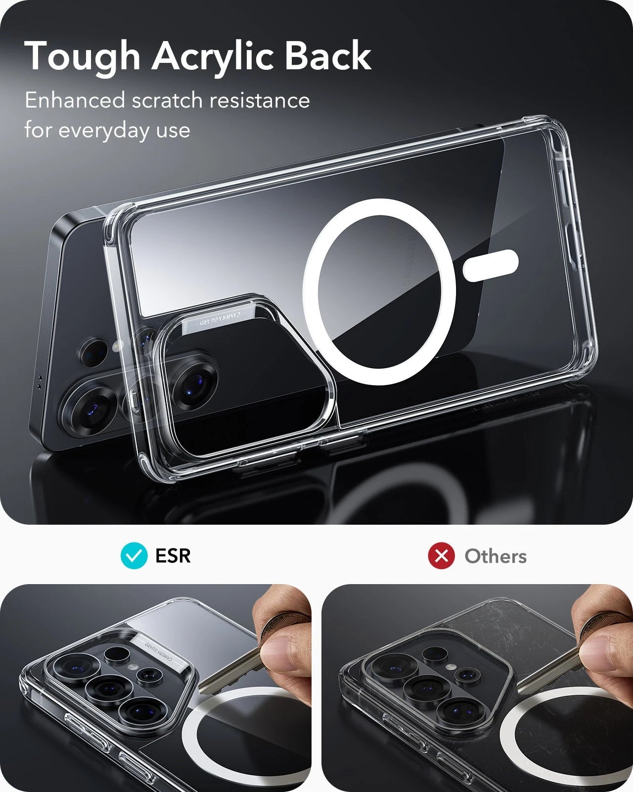 Clear Samsung Galaxy S26 Ultra MagSafe Hybrid Cell Phone Case | ESR