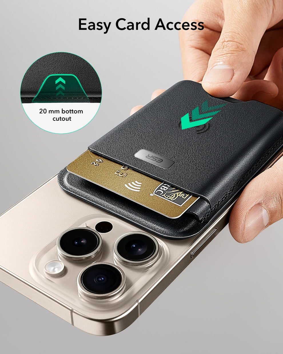 Geo Black Magnetic Wallet: Extra Storage for Your Phone and Essentials ...