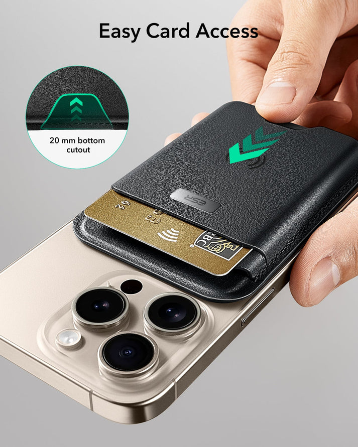 Geo Black Carbon Fiber Magnetic Wallet with Find My Feature - ESR