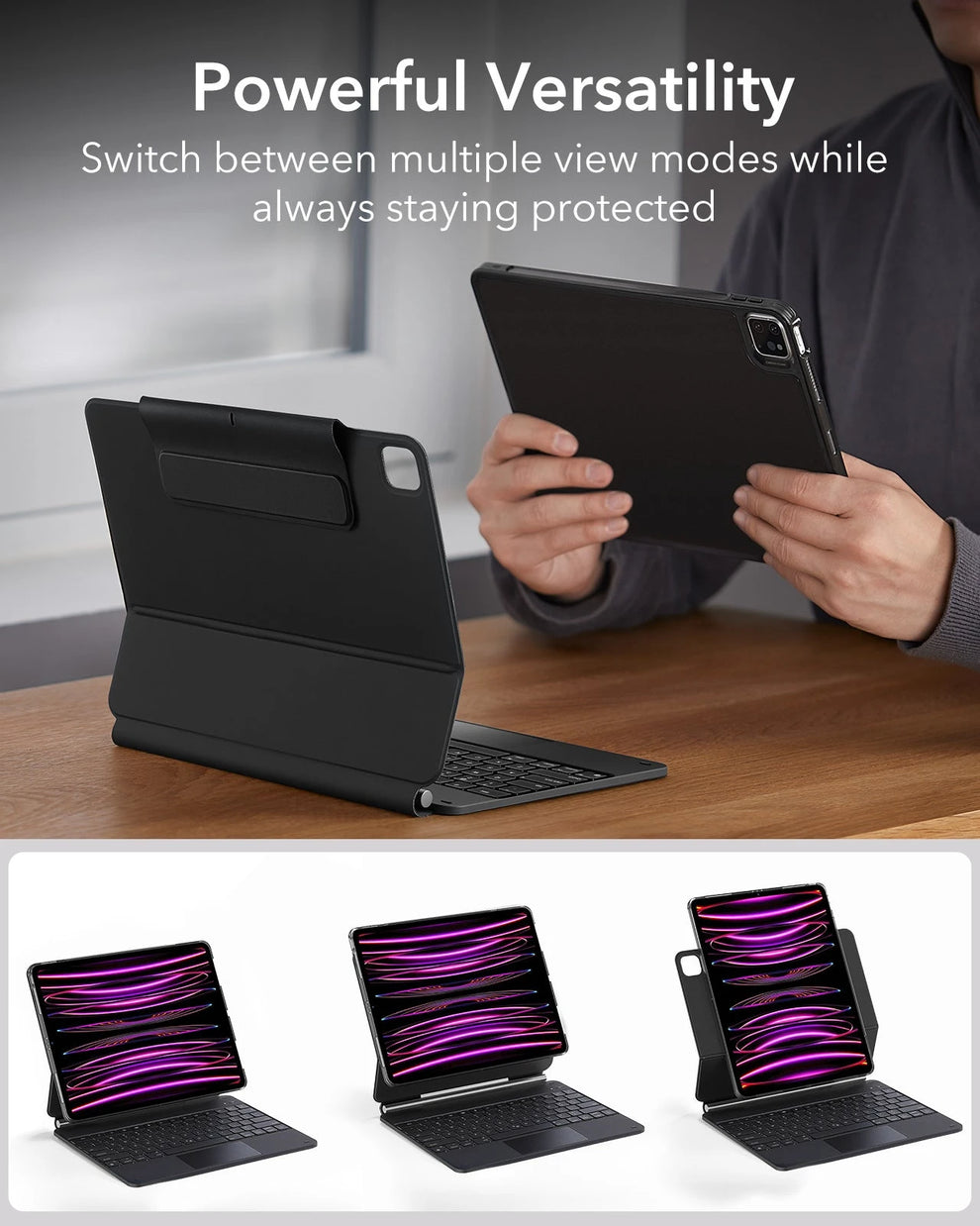 Black Keyboard Case 360 for iPad Pro 12.9-inch (6th/5th/4th/3rd Gen)|ESR
