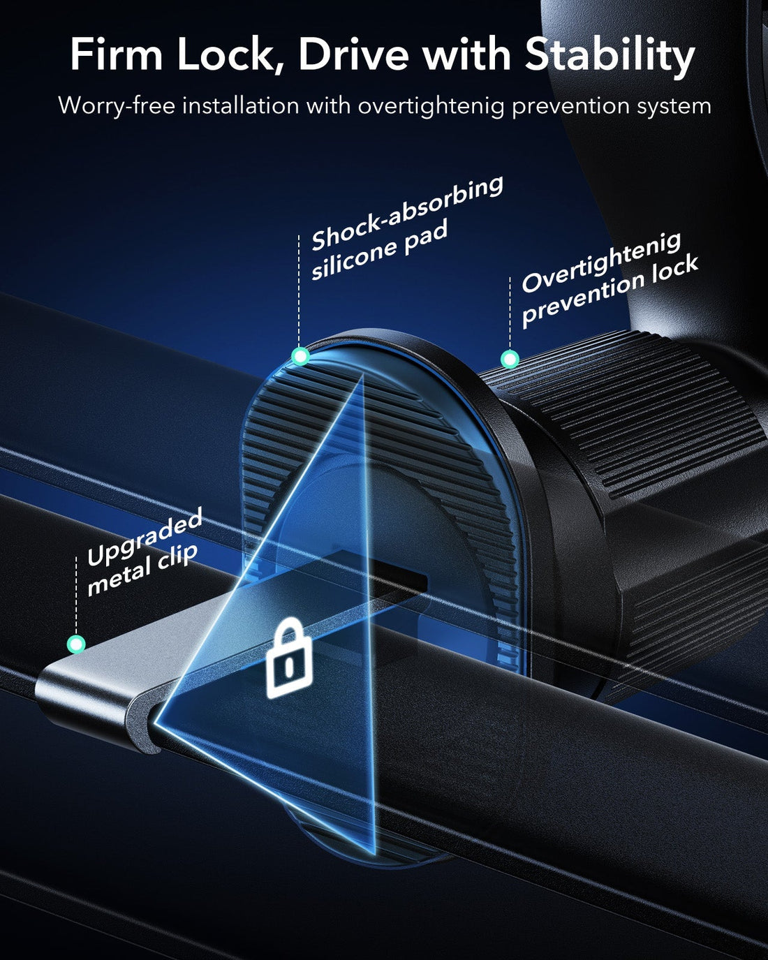 Black Qi2.2 25w Magnetic Wireless Charging Car Vent Mount | ESR OmniLock