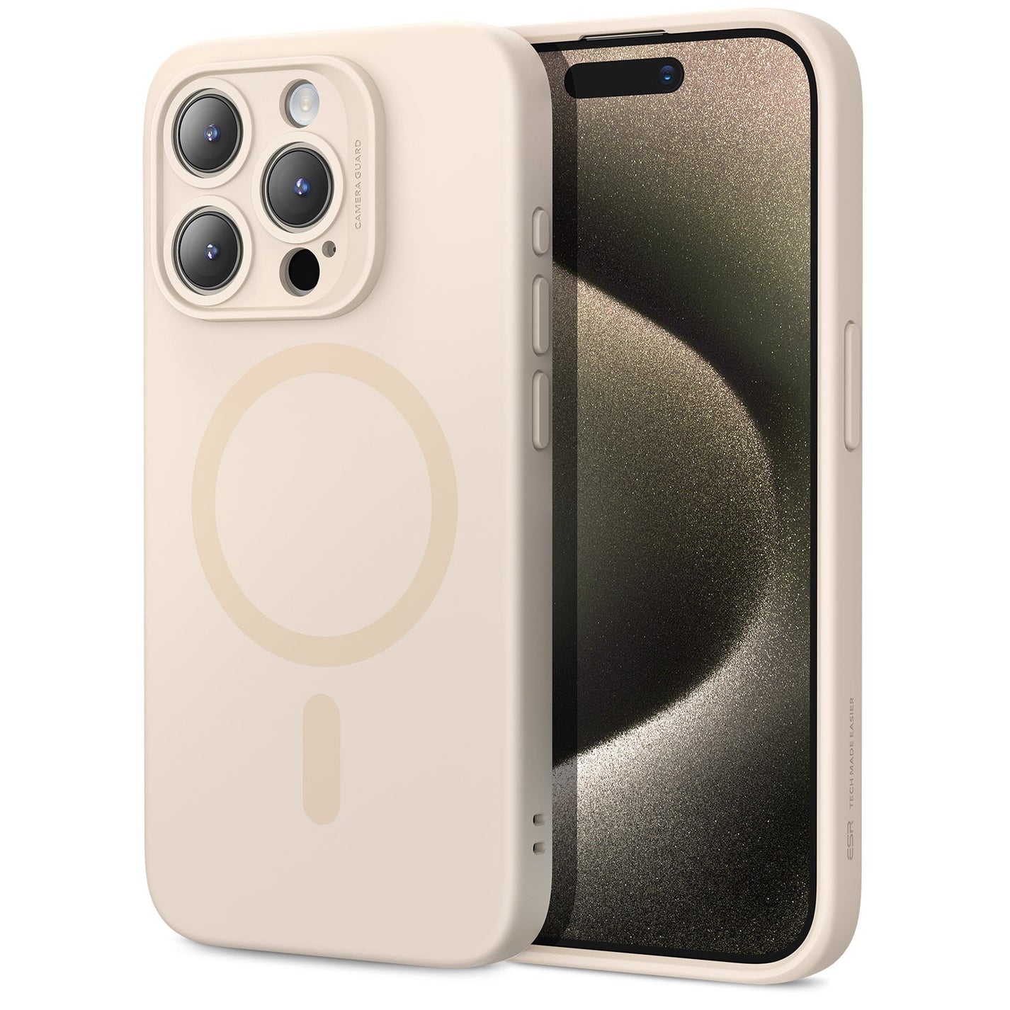 Light Tan iPhone 15 Pro Silicone Case with MagSafe | ESR
