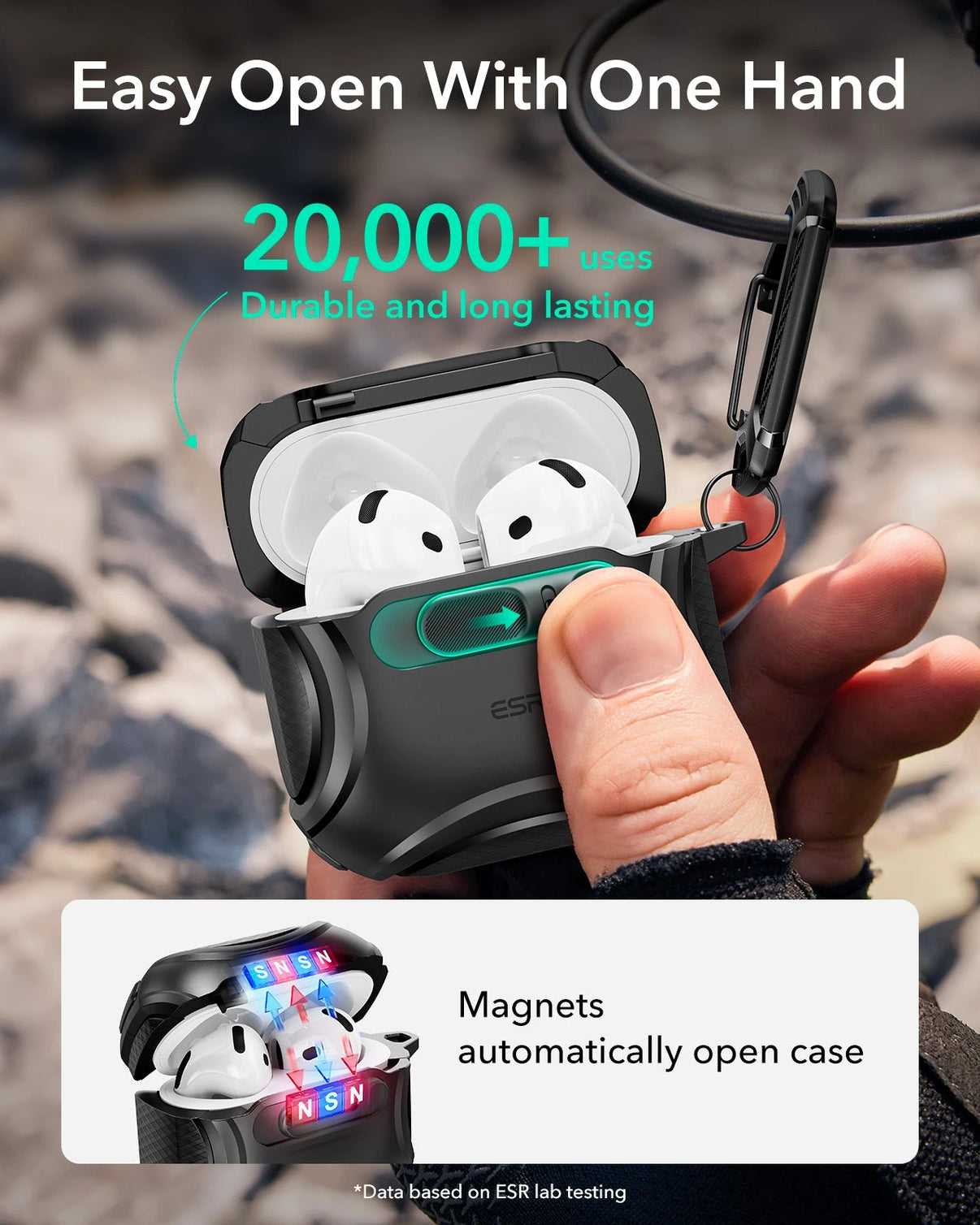 Cyber FlickLock AirPods 4 Case with Lock - ESR