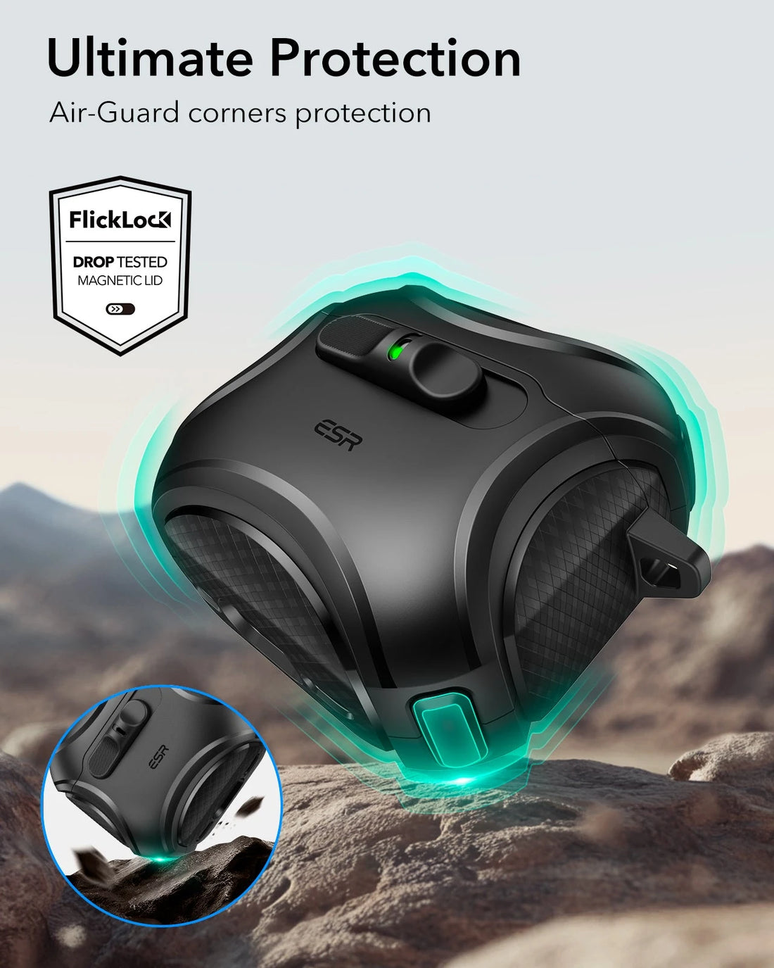 Cyber FlickLock AirPods 4 Case with Lock - ESR