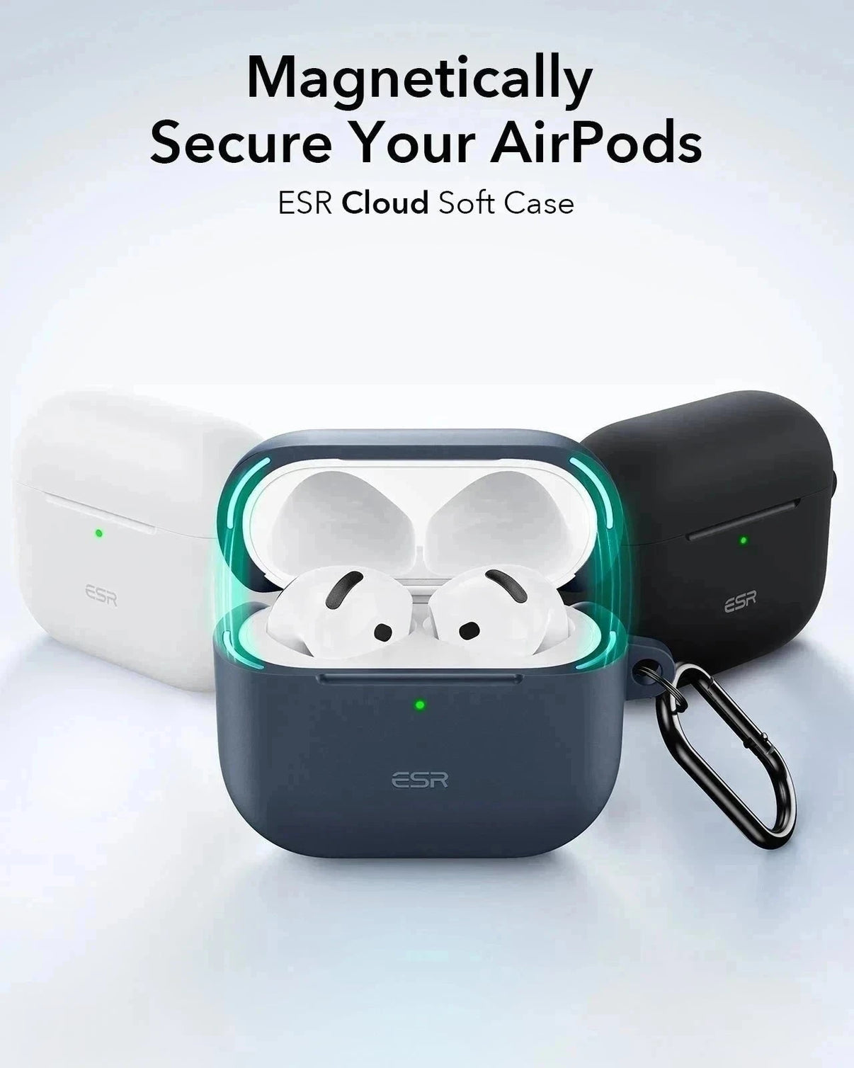 Black Cloud Silicone Soft Case for AirPods 4 - ESR