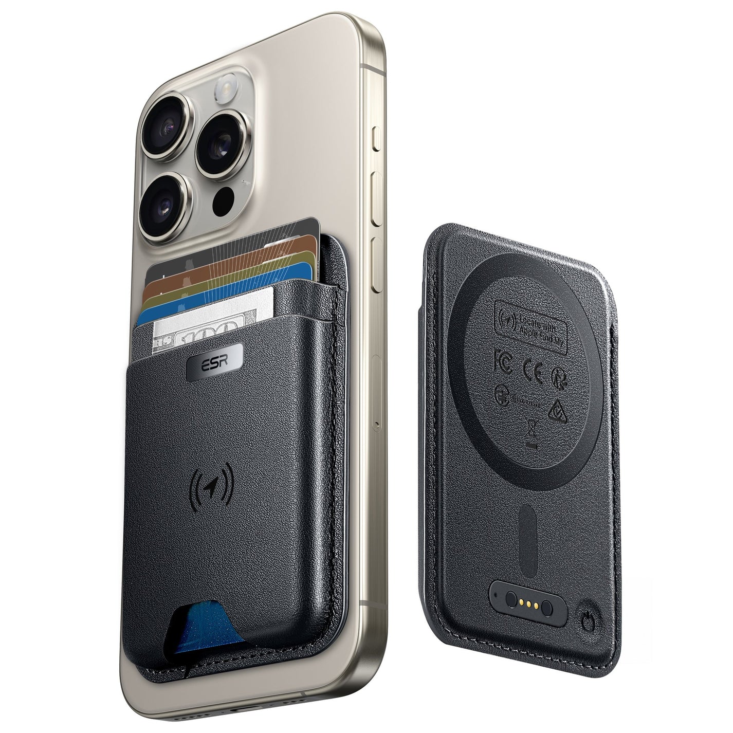 Geo Black Magnetic Wallet: Extra Storage for Your Phone and Essentials ...