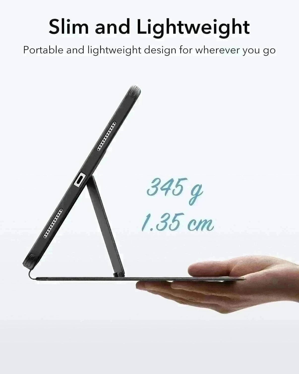 Pink iPad 11" (A16) Magnetic Case with Pencil Holder & Stand | ESR