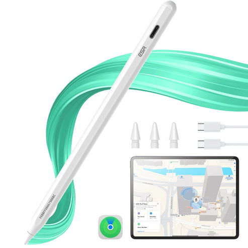 White iPad Pencil with Find My - Precision Writing | ESR Geo