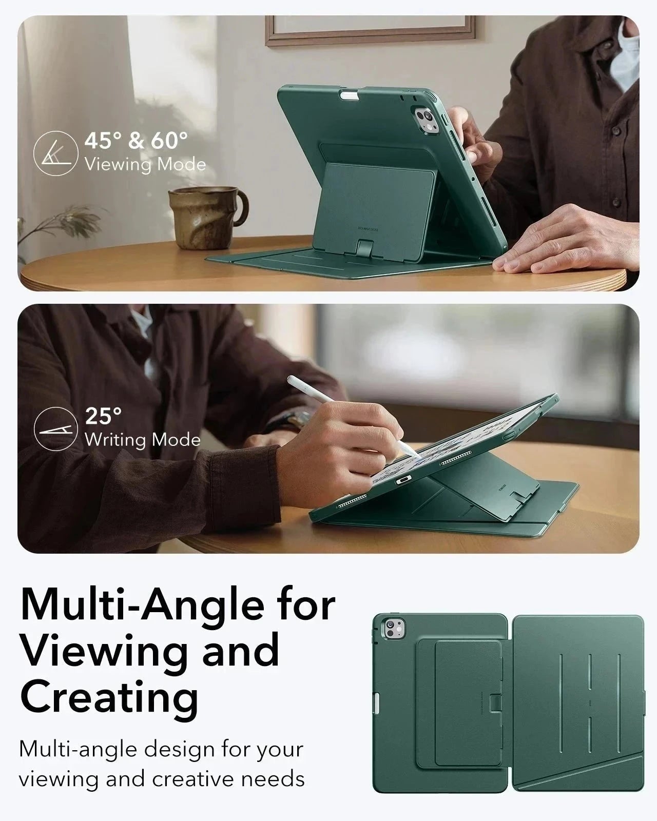 Green iPad Case with Pen Bundle for Apple iPad Pro 11 (2025) | ESR Flip