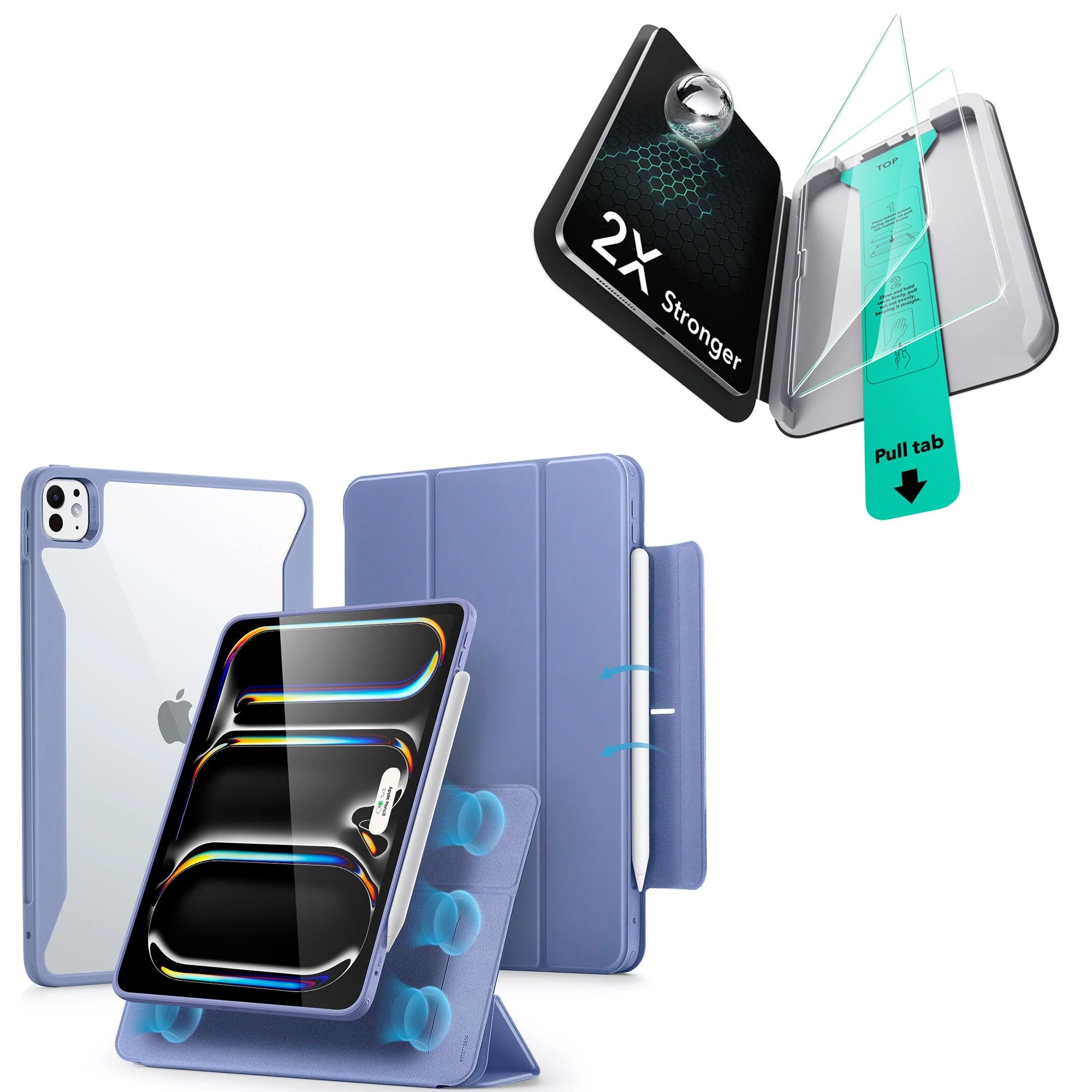 Lavender iPad Pro 11 M5 Case & Glass Protection Package | ESR Hybrid