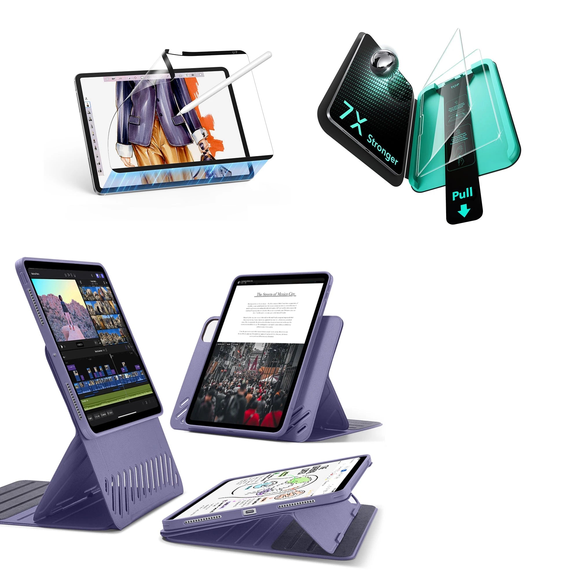 Sleek Purple Magnetic iPad Pro 11-inch Case (M5) & Protection|ESR Shift
