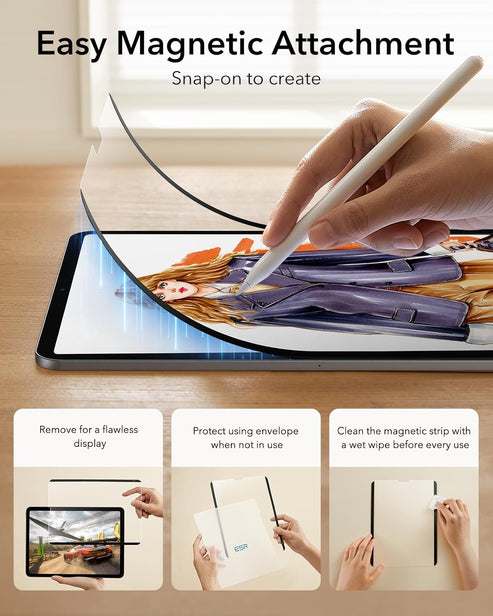 iPad Pro 11 (4th/3rd/2nd/1st Gen) and Air 10.9 Paper-Feel Magnetic ...