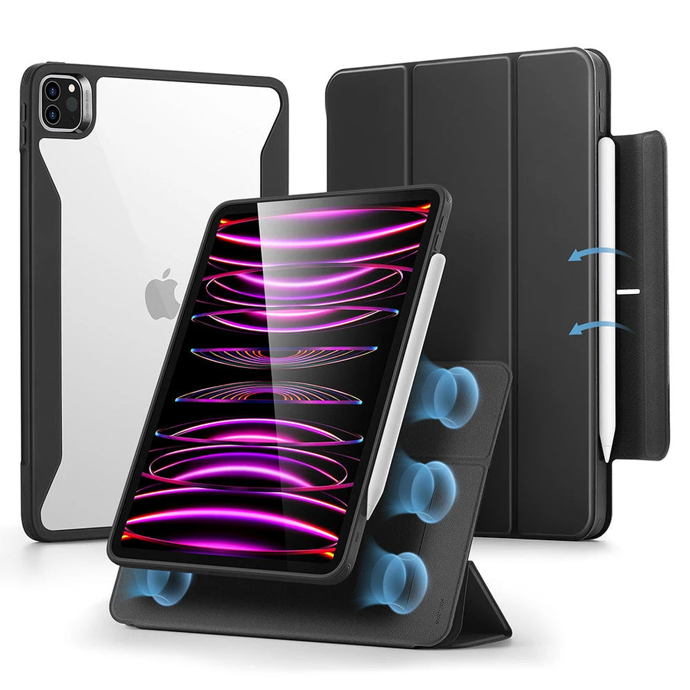 Black iPad Pro 12.9"(2022/2021) Rebound Hybrid Case 360 | ESR