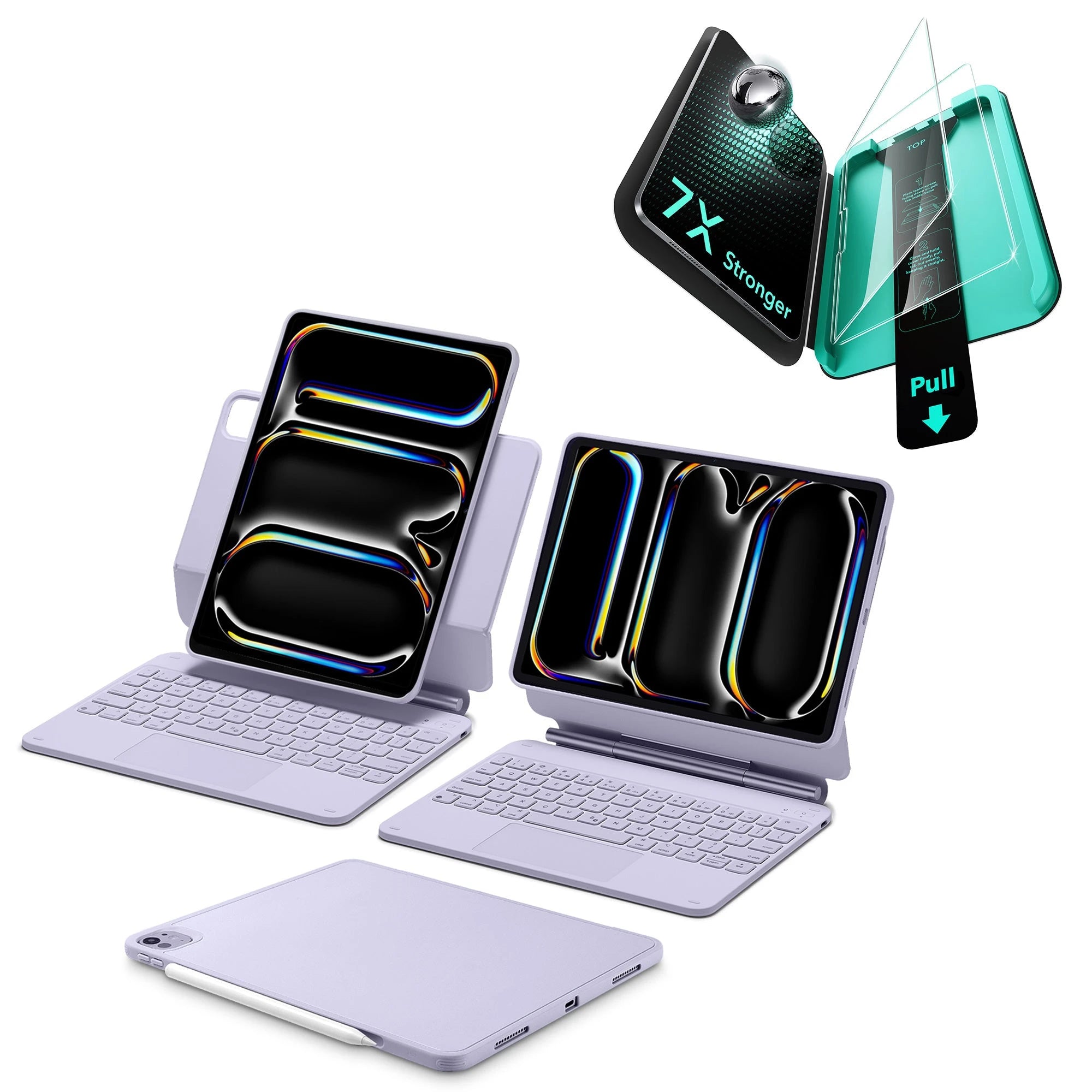 Purple iPad Pro 13(M5) Tablet Cases & Tempered-Glass Protector|ESR 360