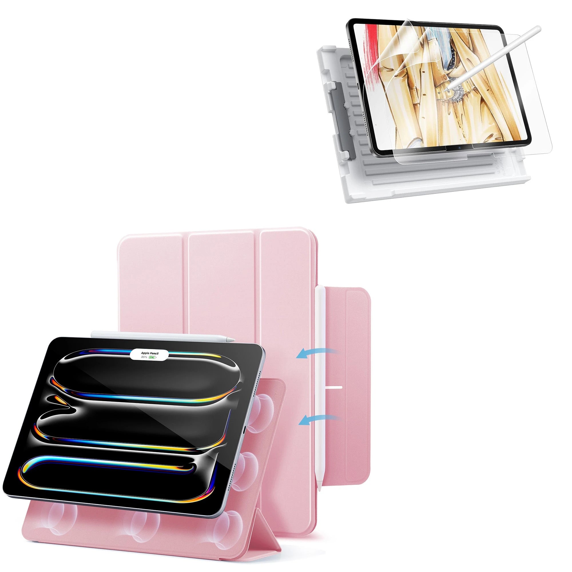 Rebound Pink iPad Pro 13-inch M5 Case & Paper-Feel Protector Bundle| ESR