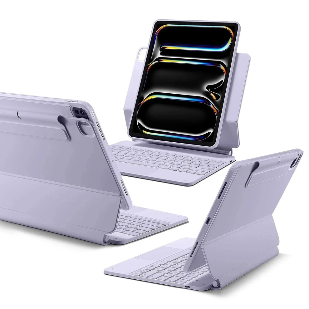 Purple iPad Pro 13(M5) Keyboard Case with Pencil Holder|ESR Rebound 360