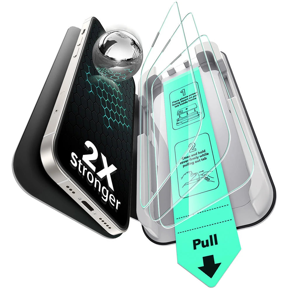 9H Hardness Screen Guard 3-Pack Tempered Glass Screen Protector For ...