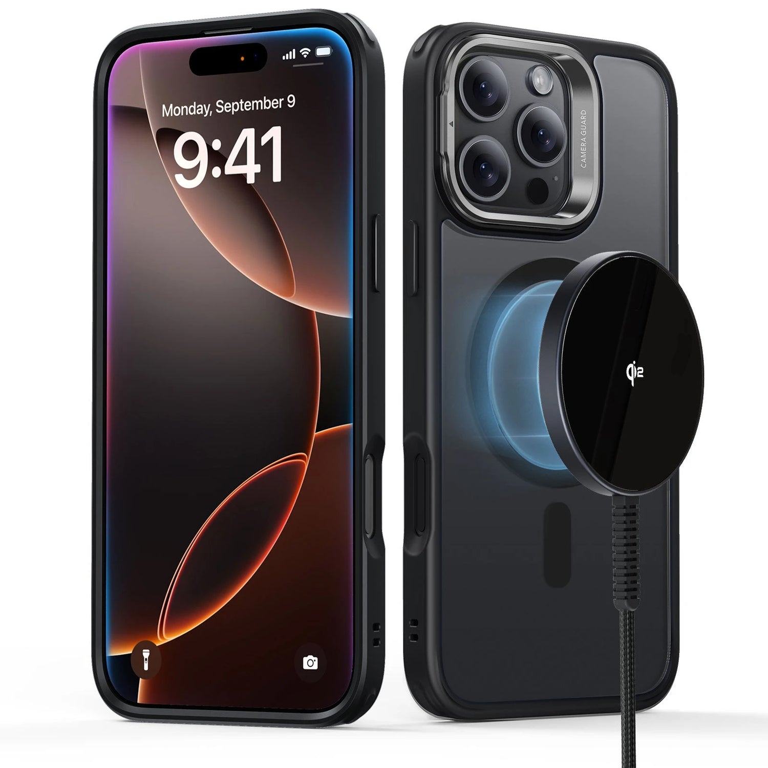 iPhone 16 Pro Max MagSafe Case with Qi2 Wireless Charger Bundle - ESR