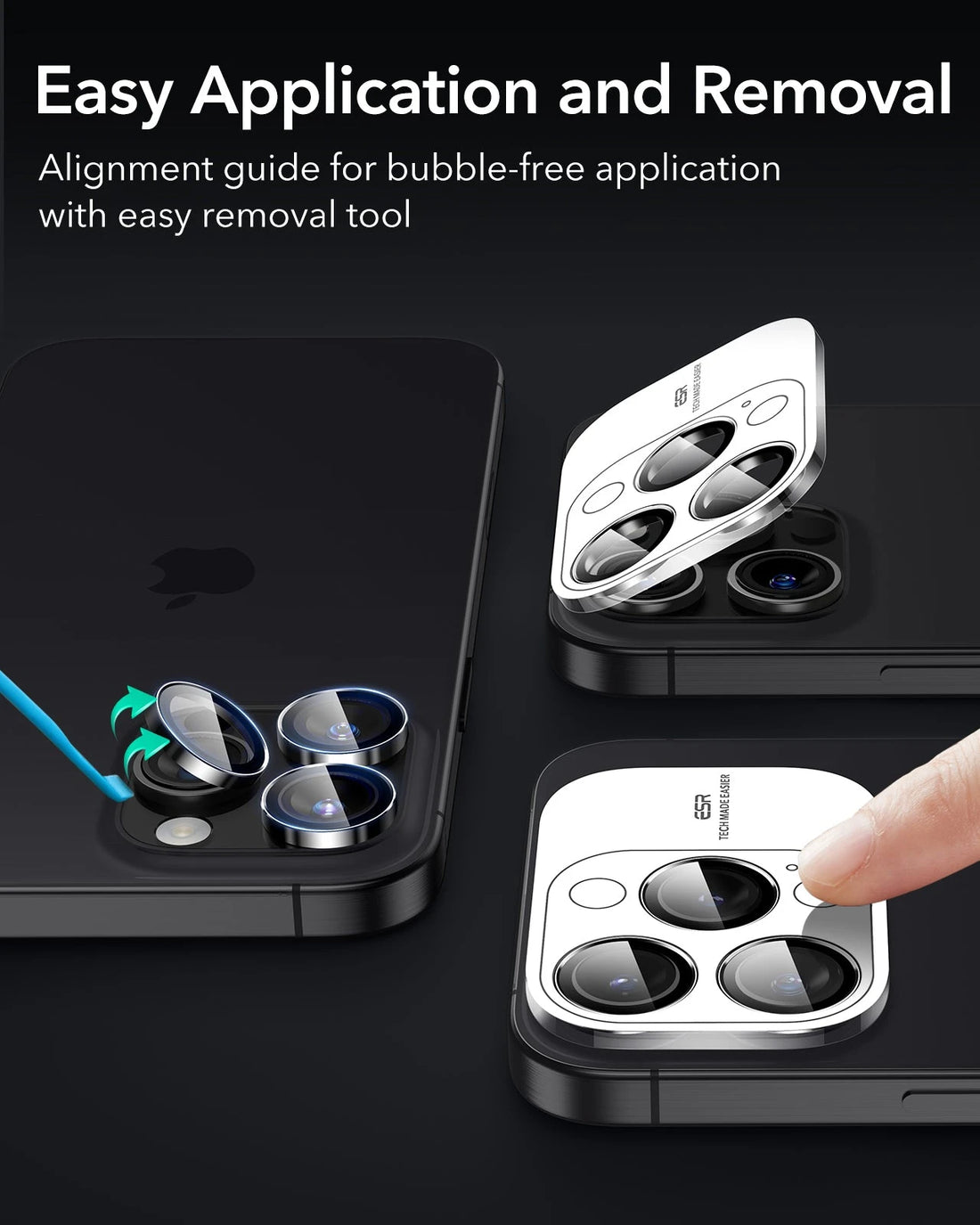 Clear iPhone 16 Pro Max/Pro Armorite Camera Lens Protectors | ESR