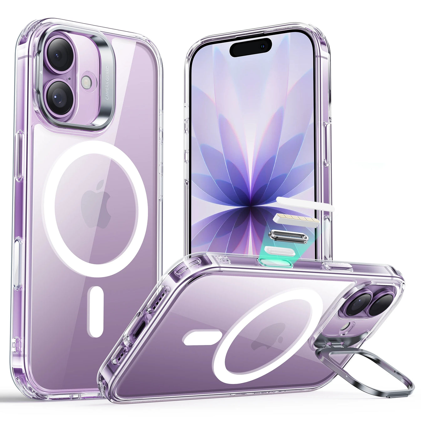 Clear Magsafe iPhone 17 Camera Control Case with Stand | ESR Hybrid