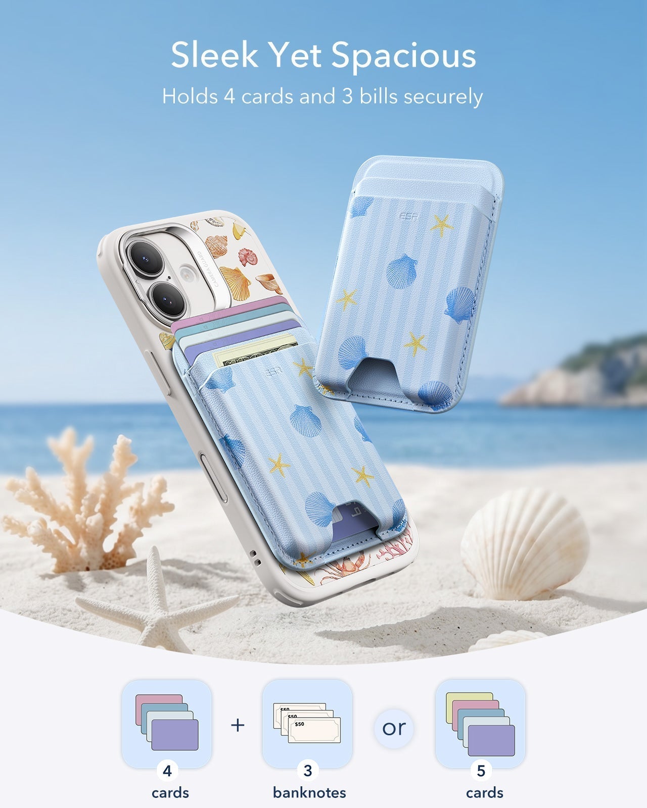 ESR Summer iPhone 17 Pro Max Stand Case & Anti-Theft Magnetic Wallet Set