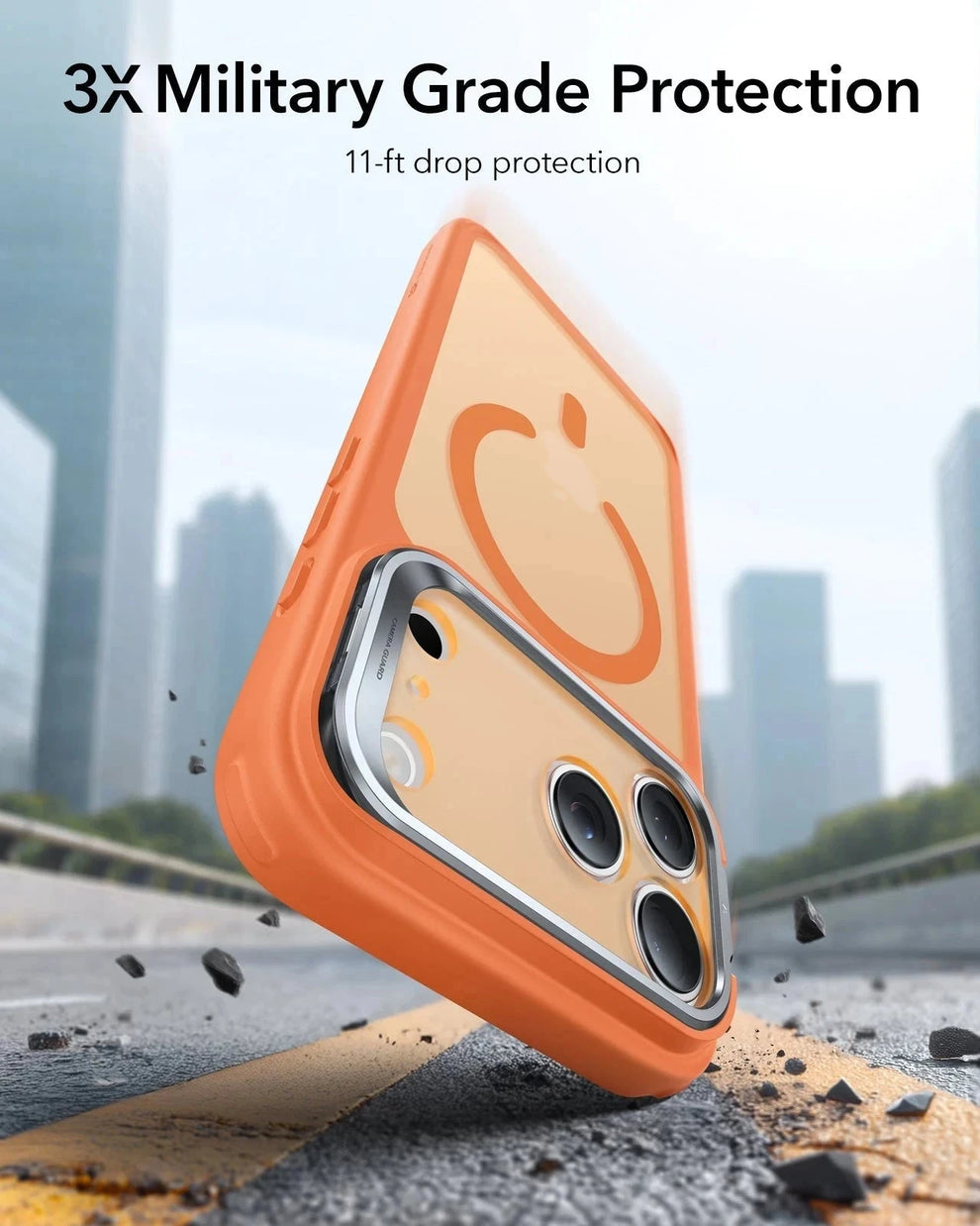 Orange Phone Case with Stand for Apple iPhone 17 Pro Max | ESR Hybrid