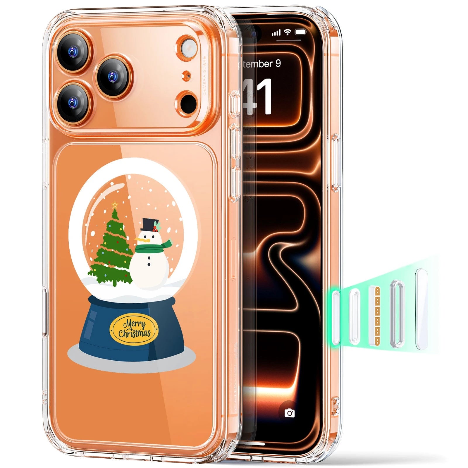 Clear MagSafe iPhone 17 Pro Max Christmas Globe Case | ESR Classic