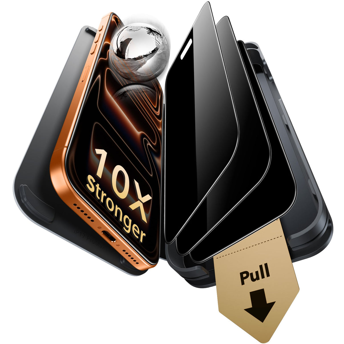 iPhone 17 Pro Max Privacy Corning Protector with Applicator|ESR Armorite