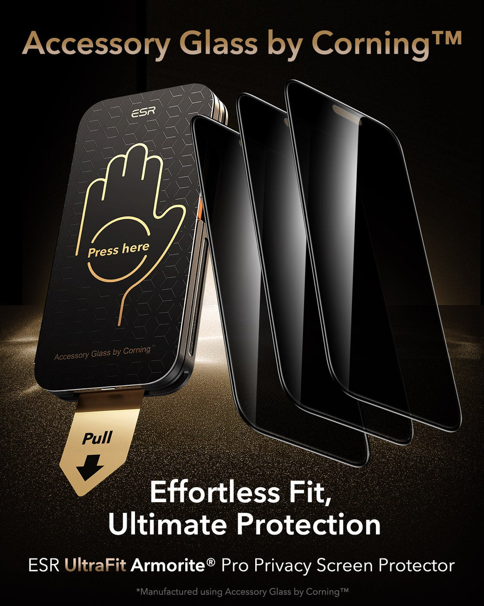 Protecteur Privacy Corning pour iPhone 17 Pro Max avec Applicateur ...