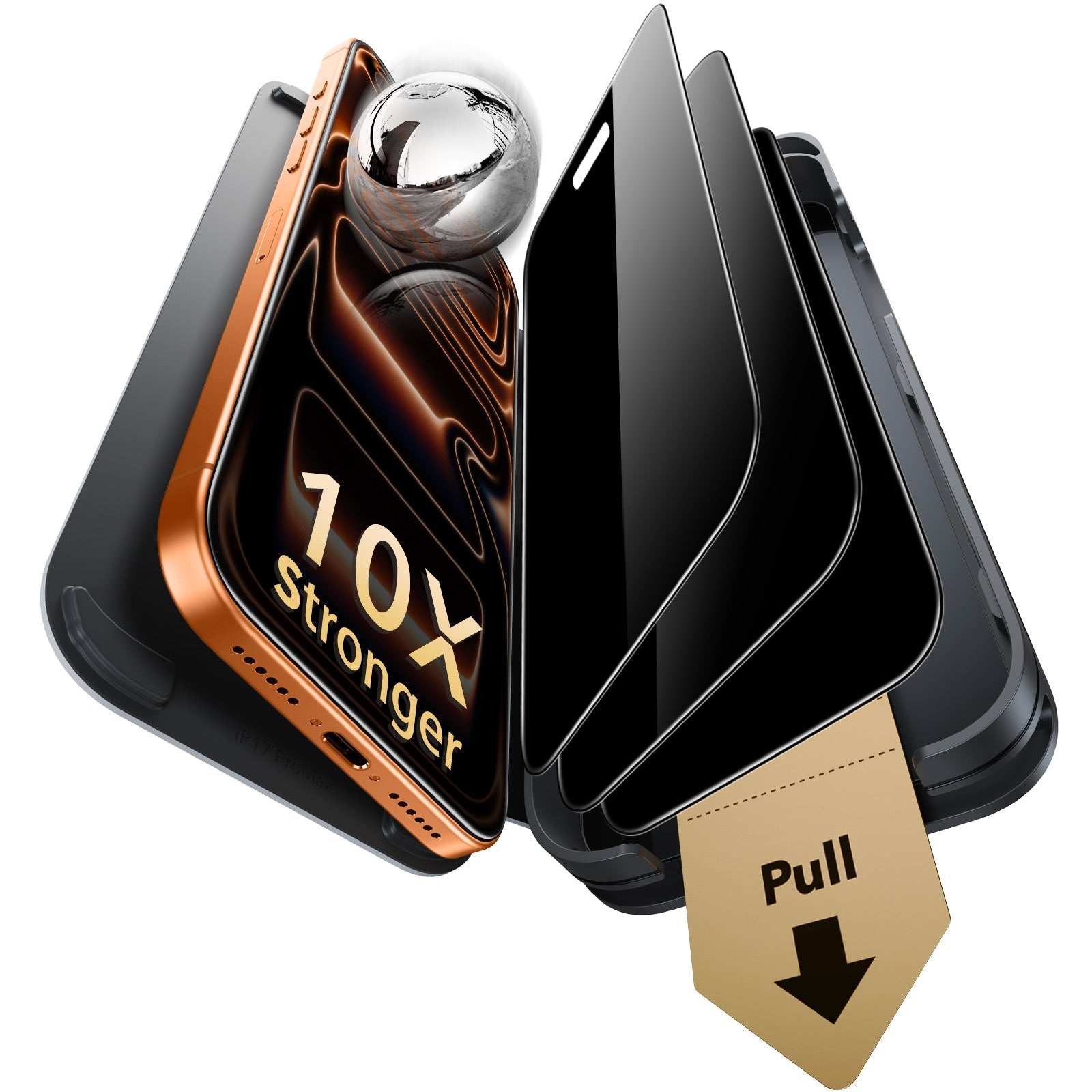 Armorite iPhone 17 Pro Protecteur d'Écran Anti-Spy en Verre Corning | ESR