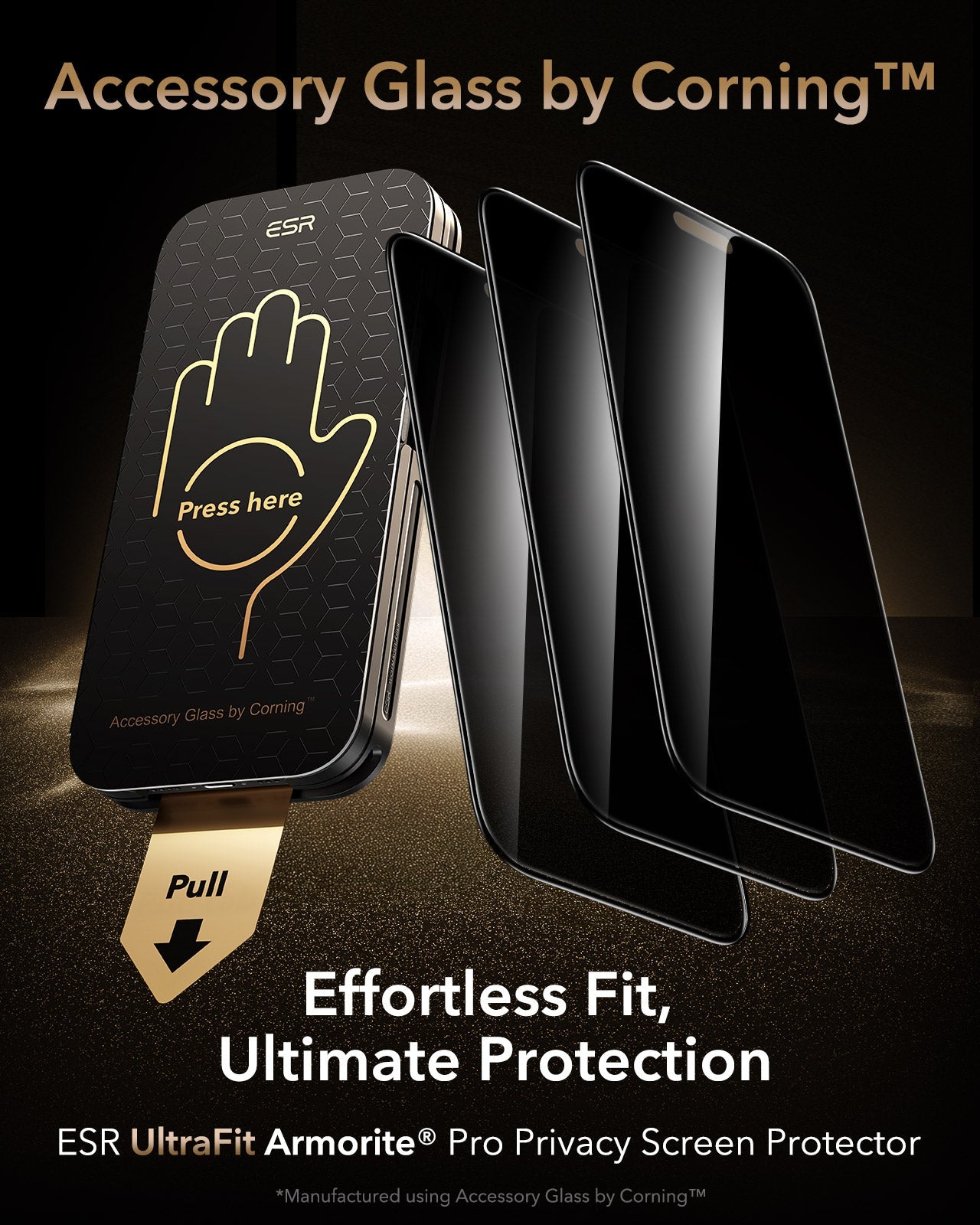 iPhone 17 Aniti-Spy Privacy Corning Glass Protectors | ESR Armorite Pro