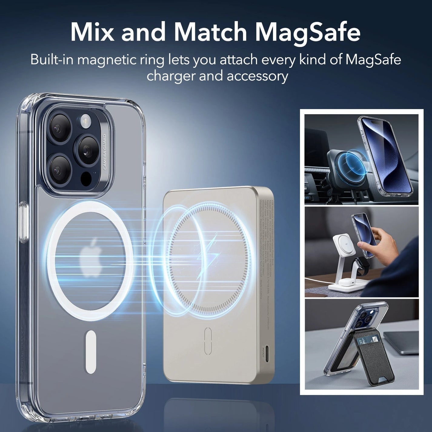 iPhone 15 Pro Clear Magsafe Case- Clear - ESR