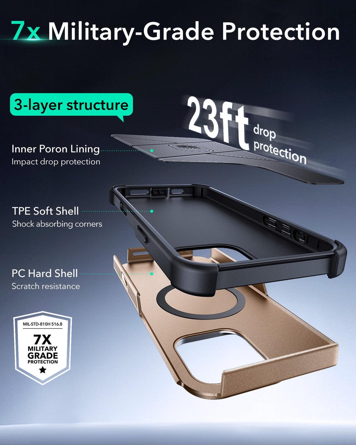 iPhone 16 Pro Max Titanium Phone Case with Stand (Camera Control)| ESR