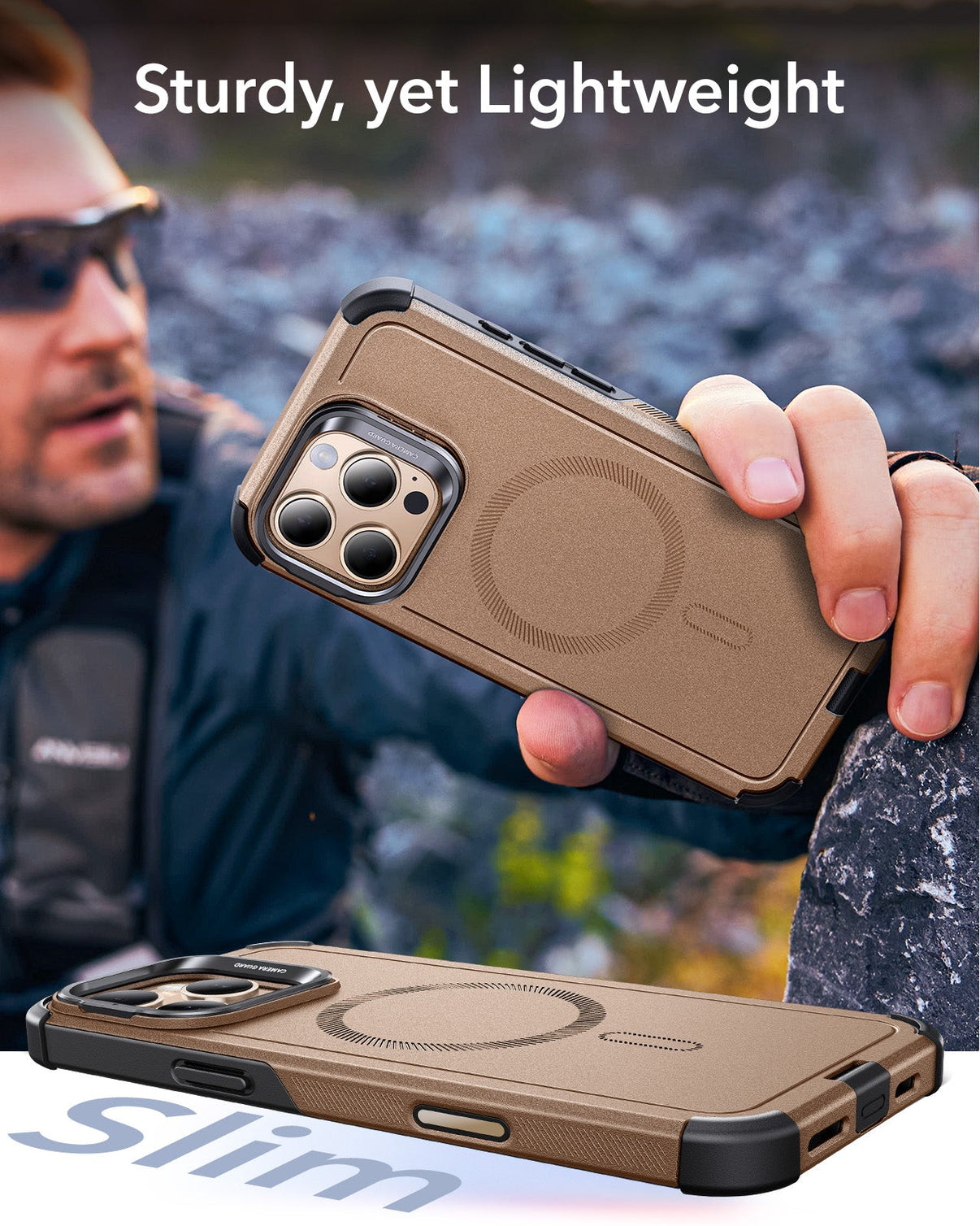 iPhone 16 Pro Max Titanium Phone Case with Stand (Camera Control)| ESR