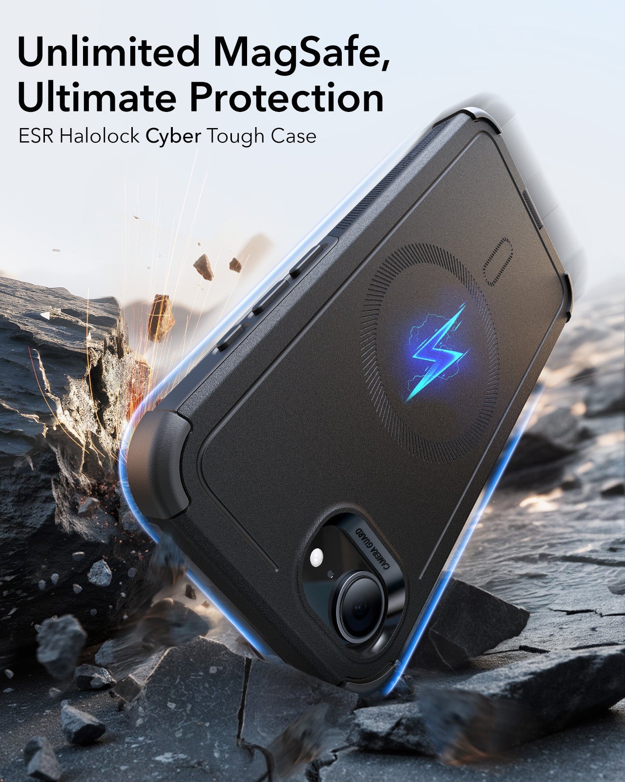iPhone 16e Cyber Tough MagSafe Case & Privacy Screen Protectors Bundle ...