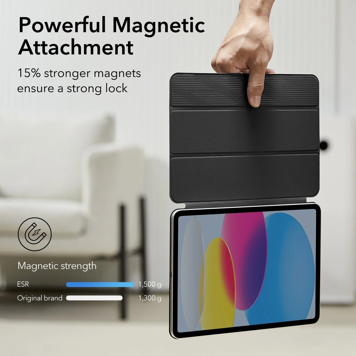 Black Rebound Magnetic iPad 11th/10th Generation Slim Case Cover | ESR